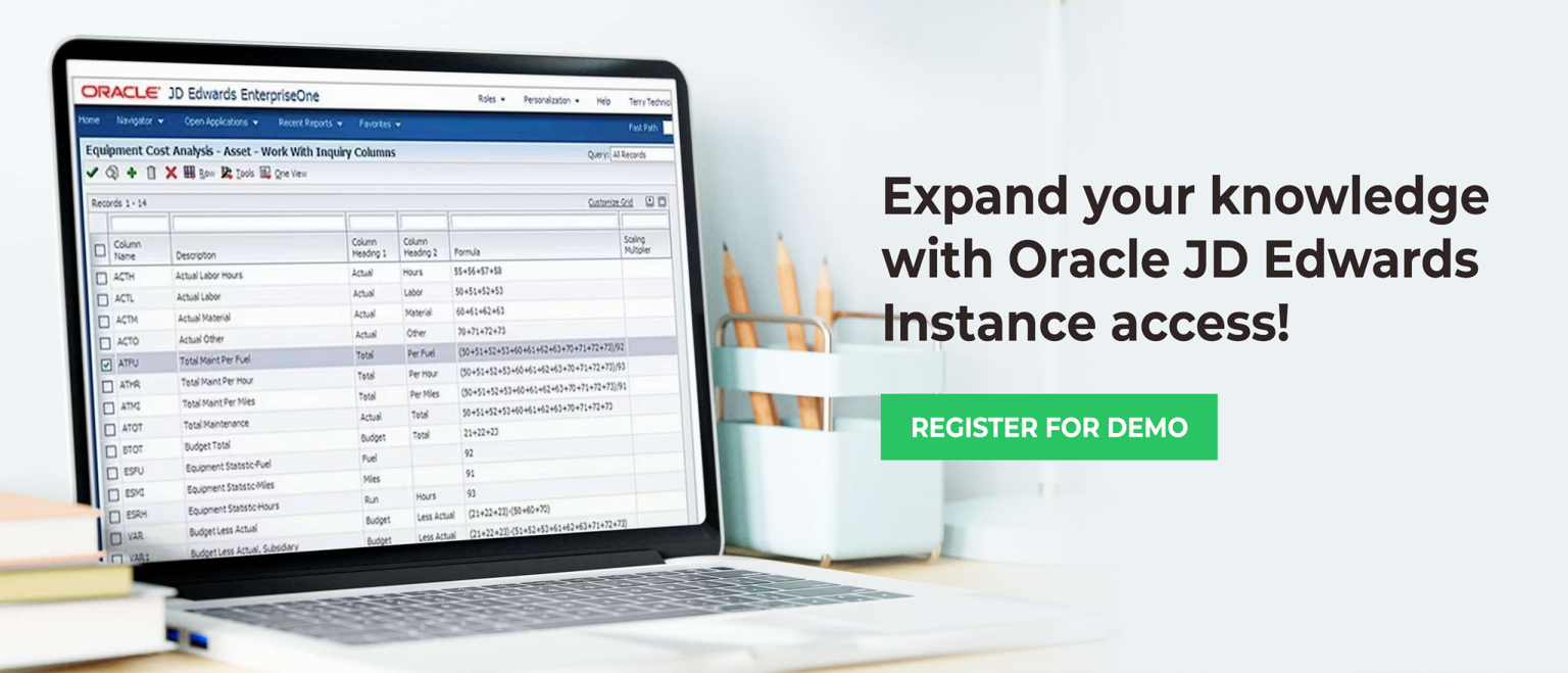Accelerate Your Learning with Oracle JD Edwards Instance Access and ...
